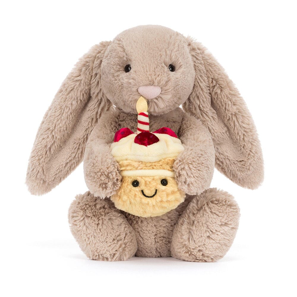 Jellycat Bashful Beige Bunny Birthday | CuddleCloud